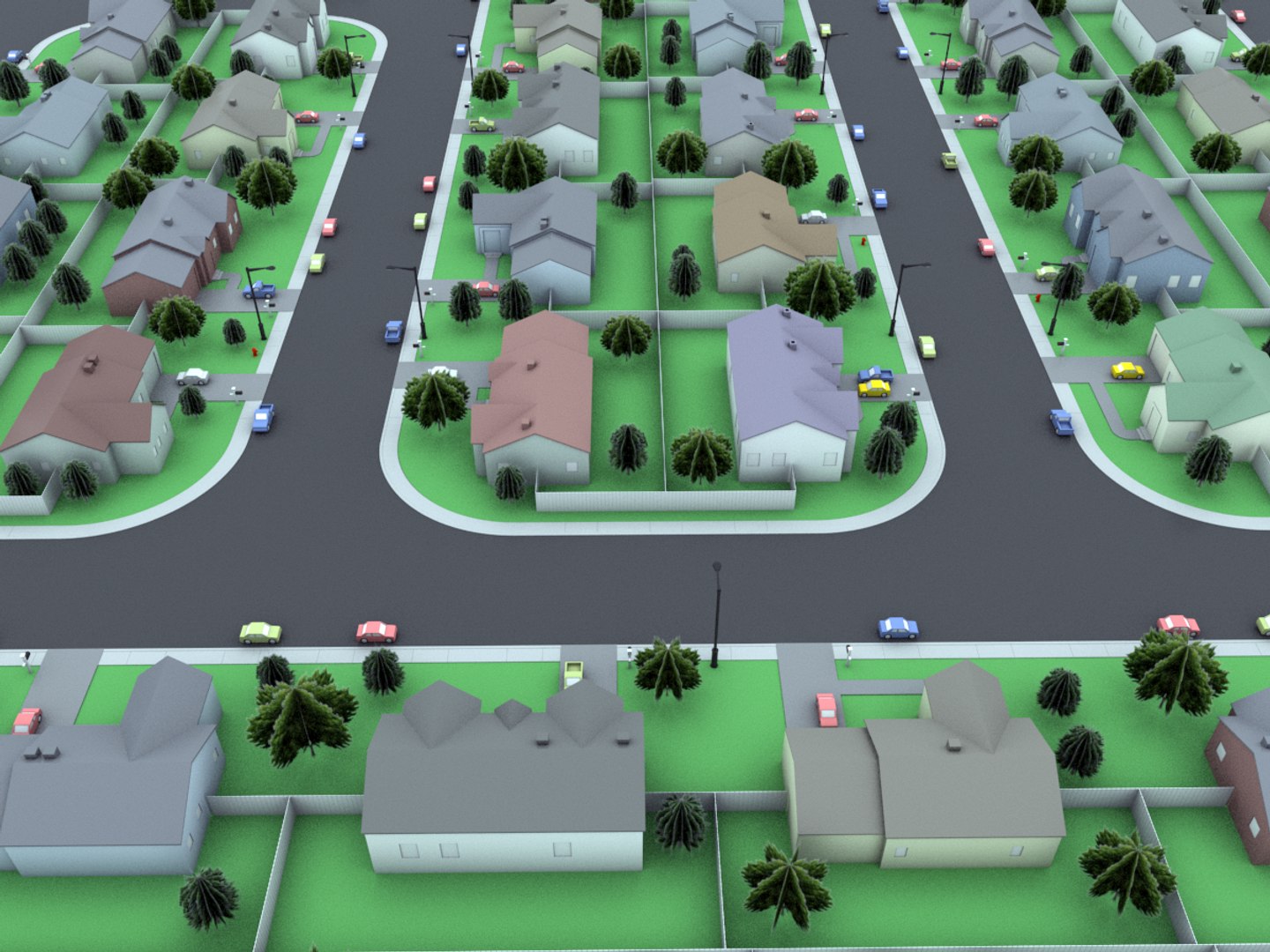 Neighborhood Blocks 3D - TurboSquid 1330405