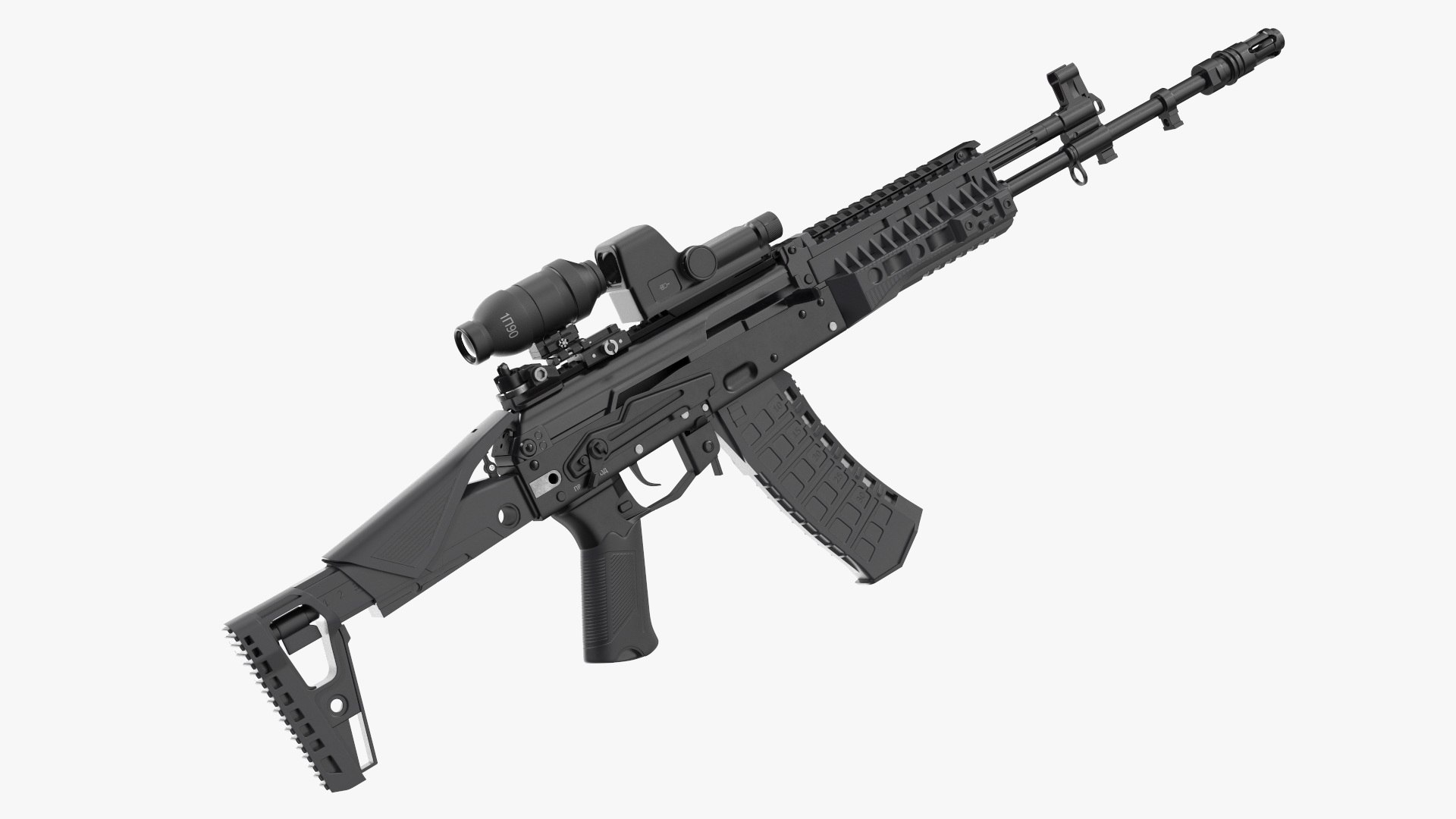 3D Kalashnikov Firearm AK-12 2023 with Optics - TurboSquid 2130583
