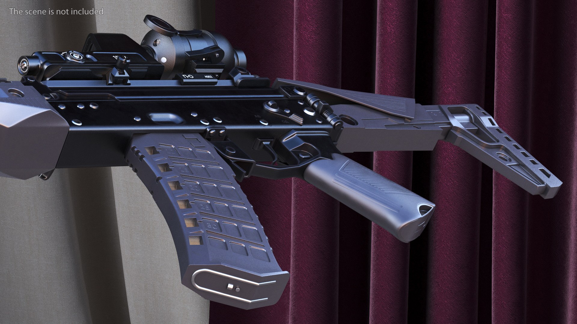 3D Kalashnikov Firearm AK-12 2023 with Optics - TurboSquid 2130583