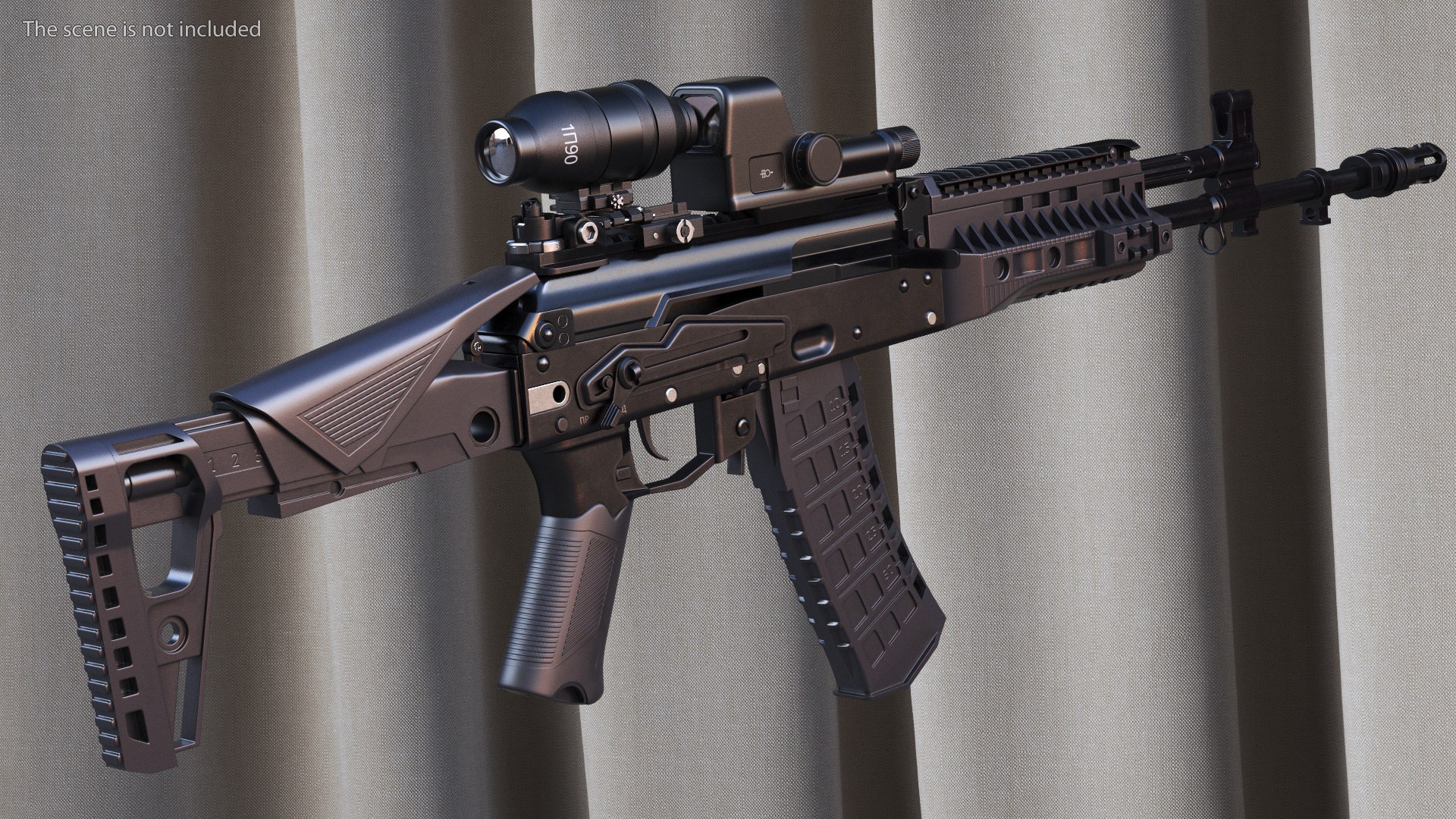 3D Kalashnikov Firearm AK-12 2023 with Optics - TurboSquid 2130583