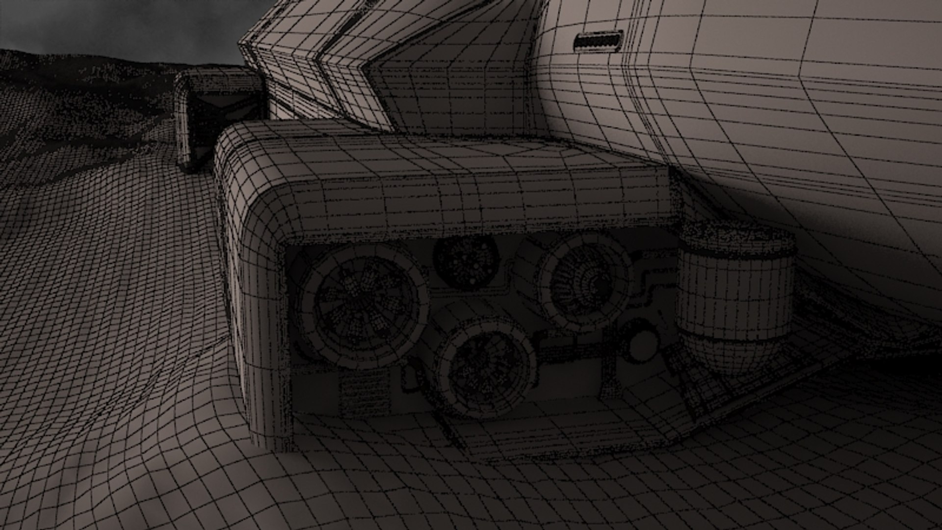 3d Model Ship Crashed
