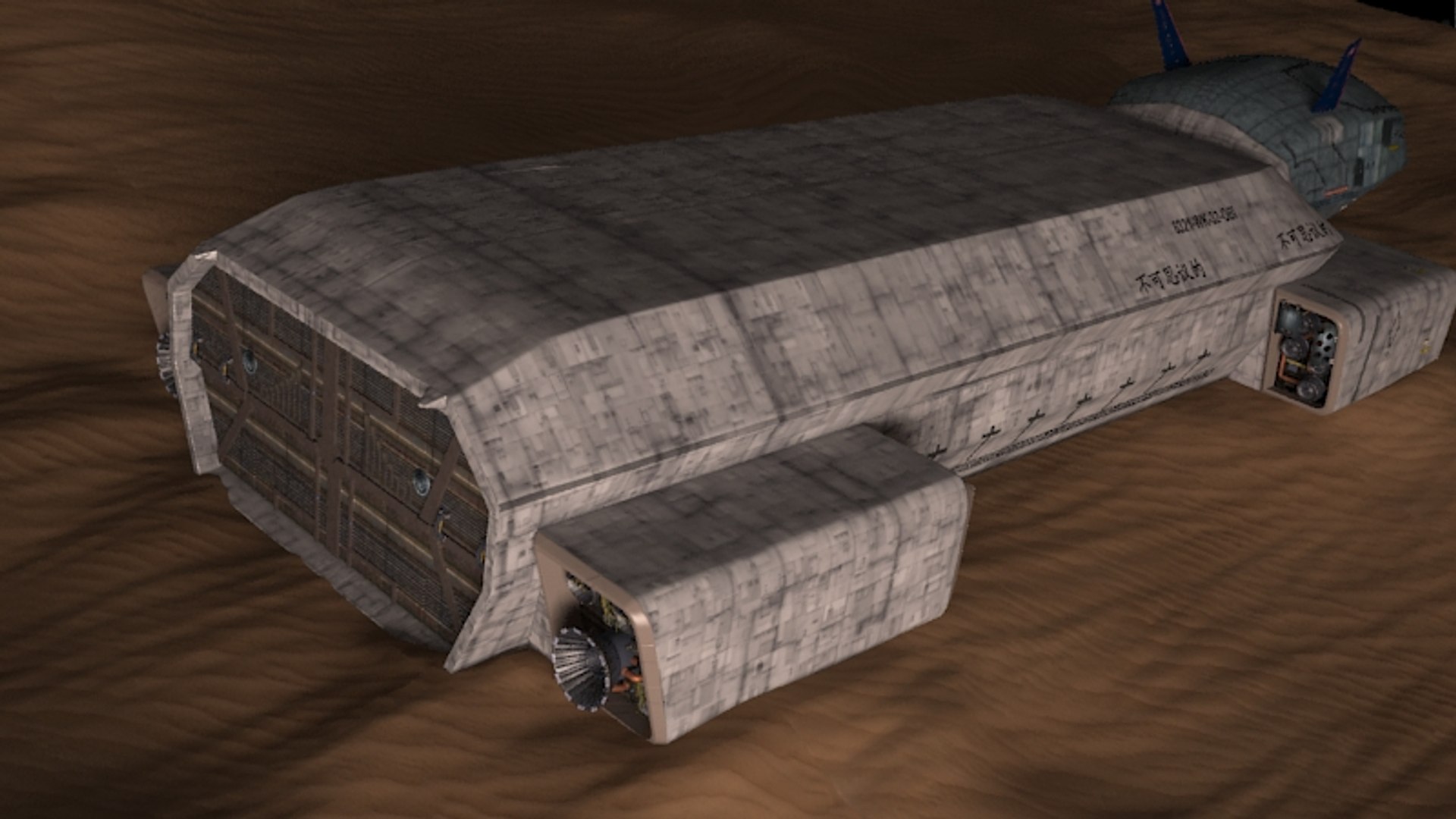 3d Model Ship Crashed