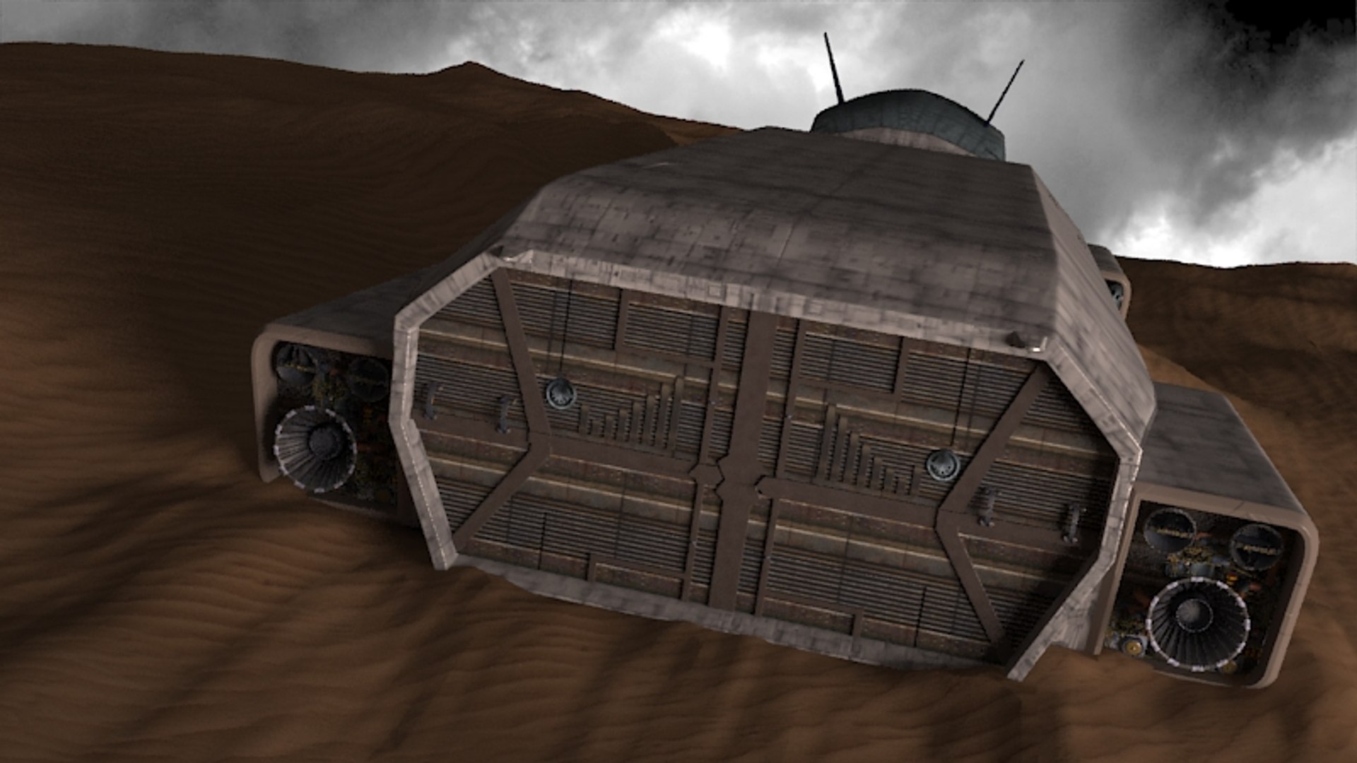 3d Model Ship Crashed