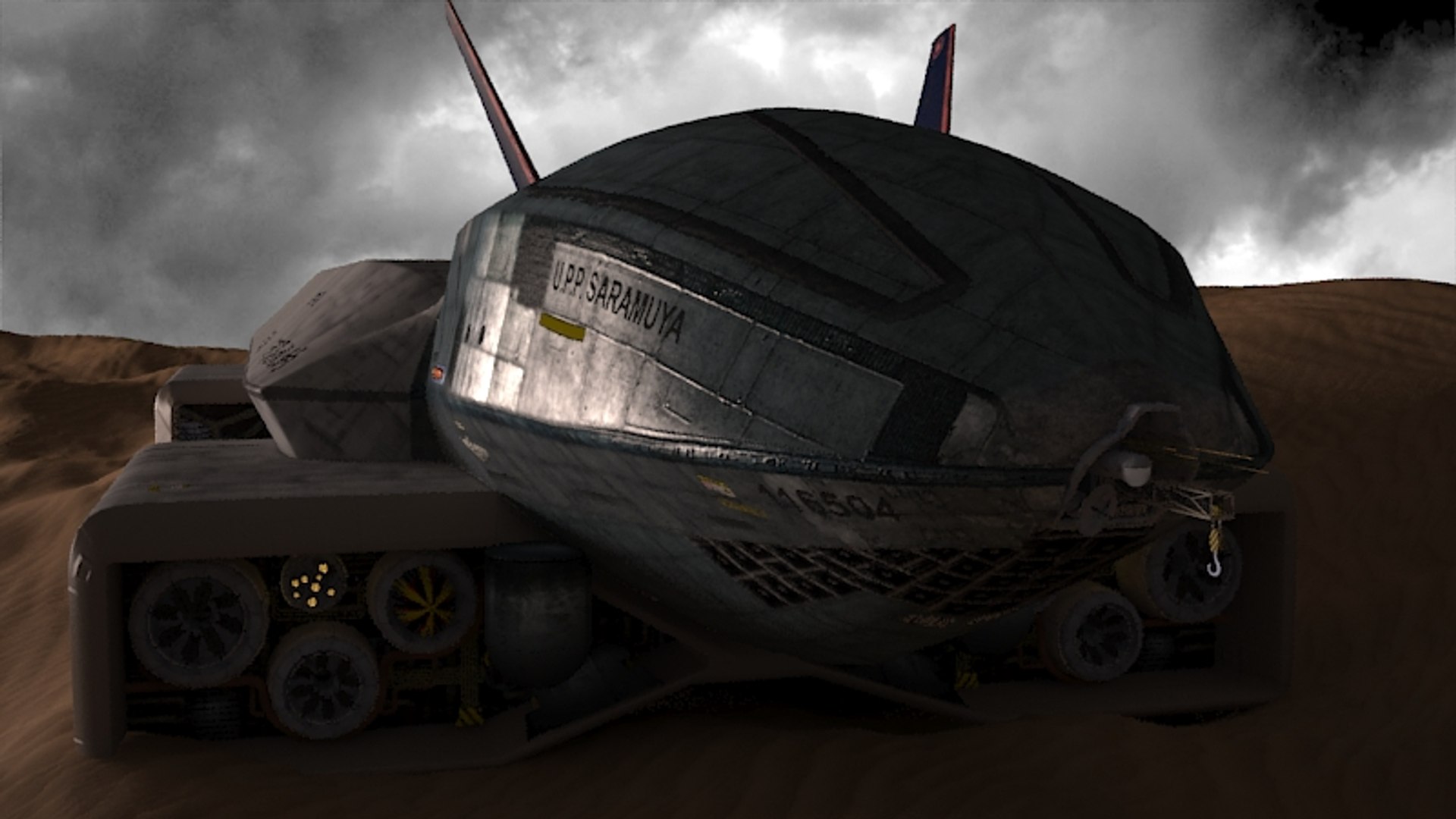 3d Model Ship Crashed