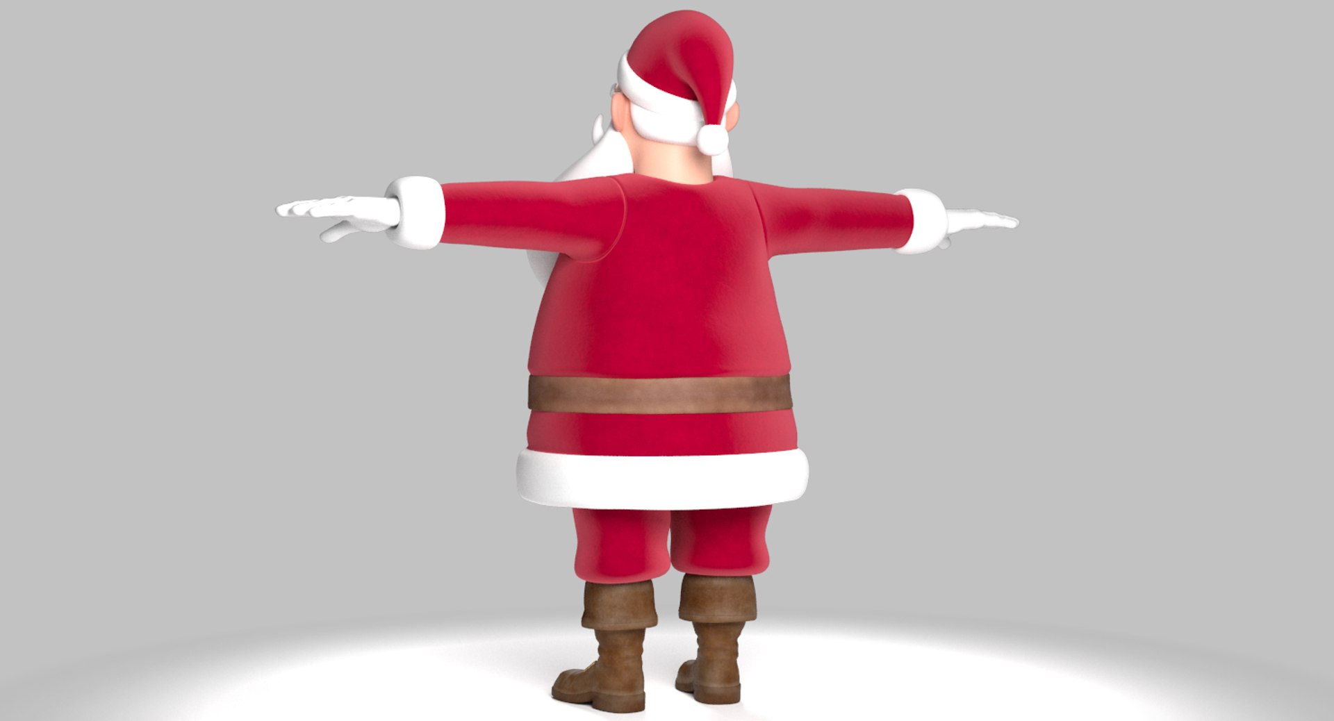 3d model santa claus cartoon animation