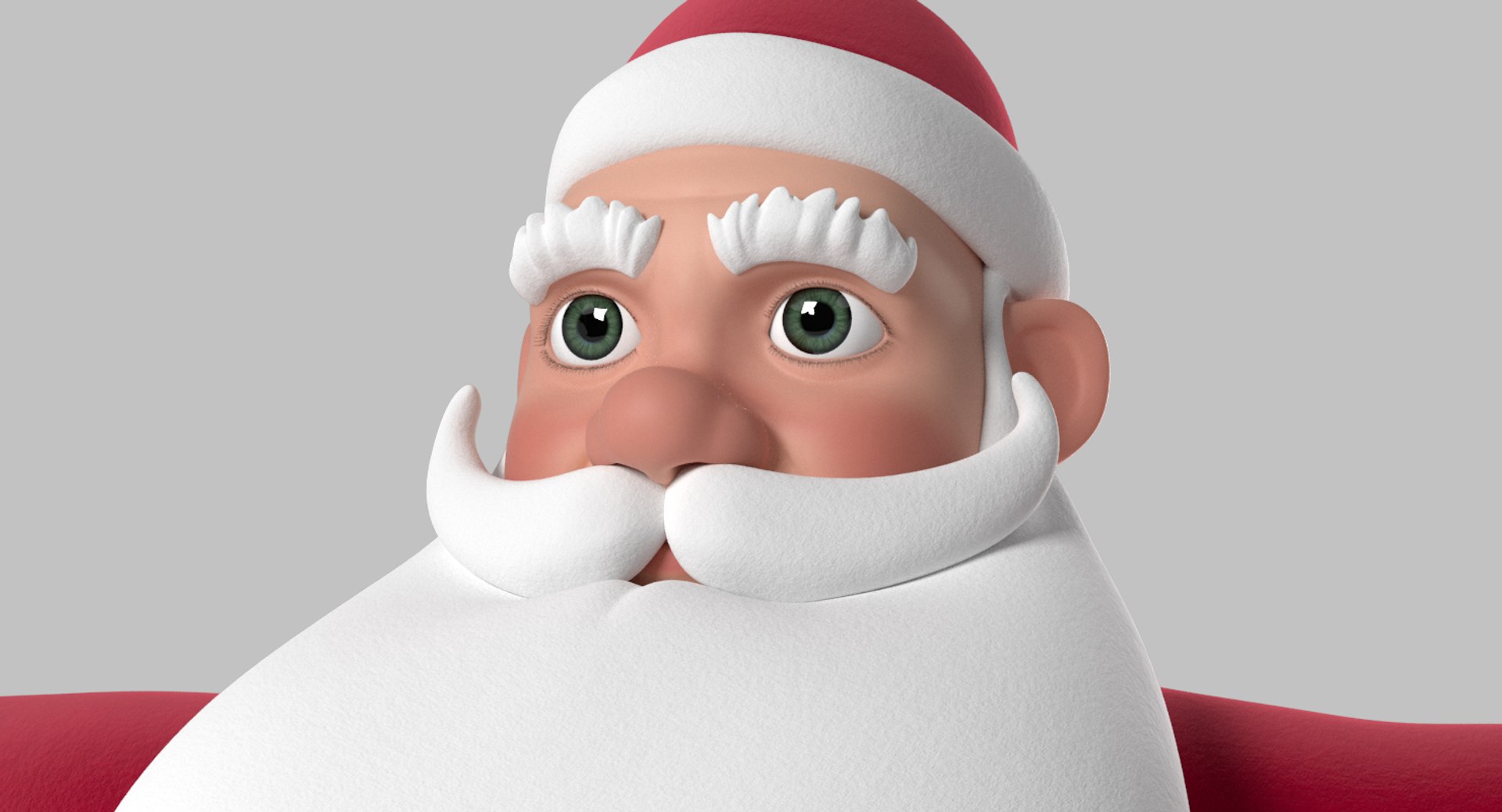 3d model santa claus cartoon animation