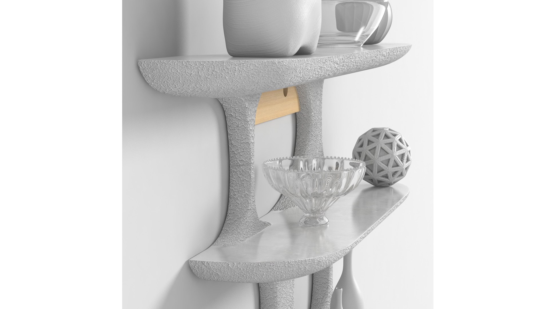 Custom Made Rounded Curved Stone Shelf 3D Model - TurboSquid 1918262