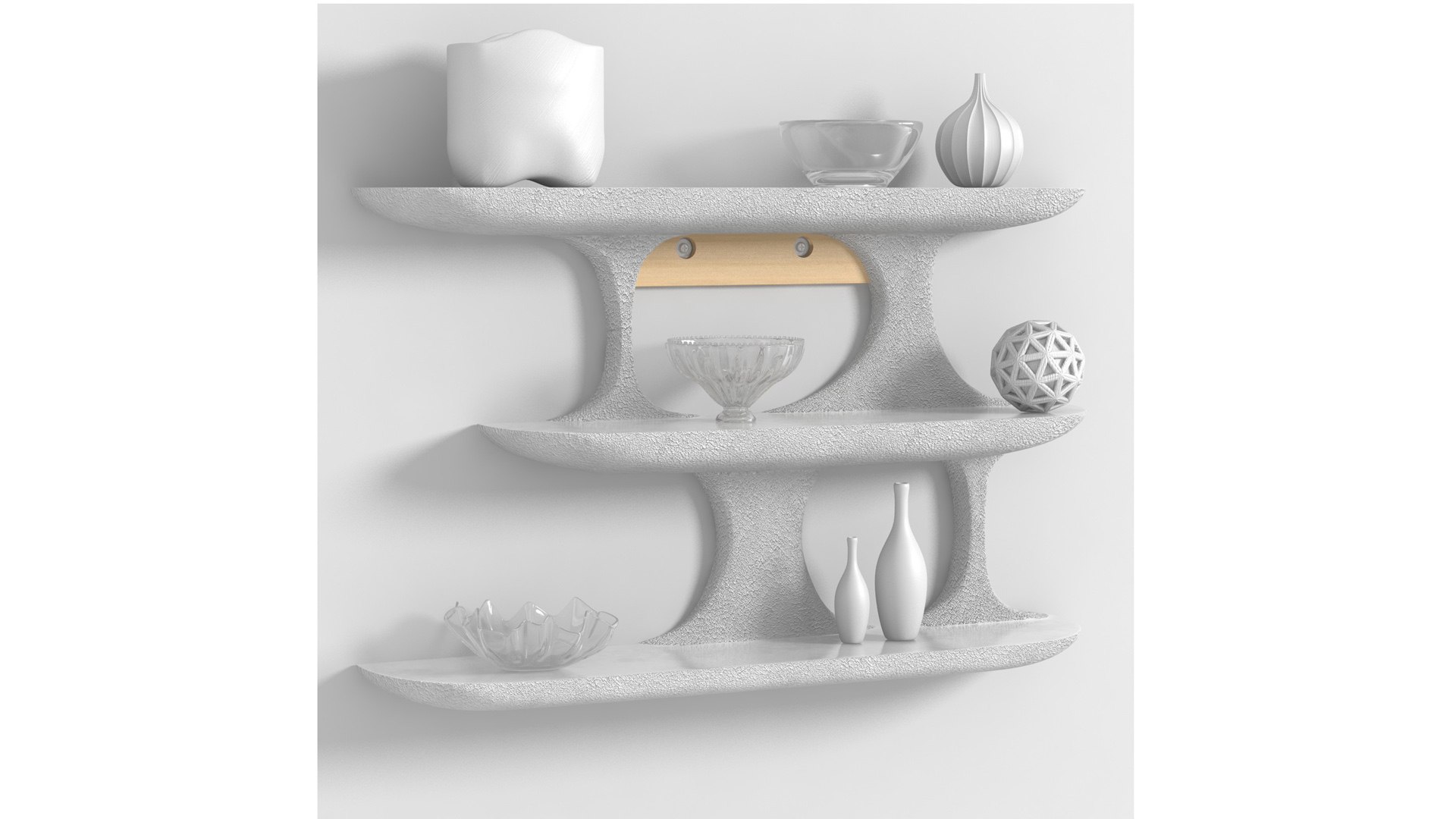 Custom Made Rounded Curved Stone Shelf 3D Model - TurboSquid 1918262