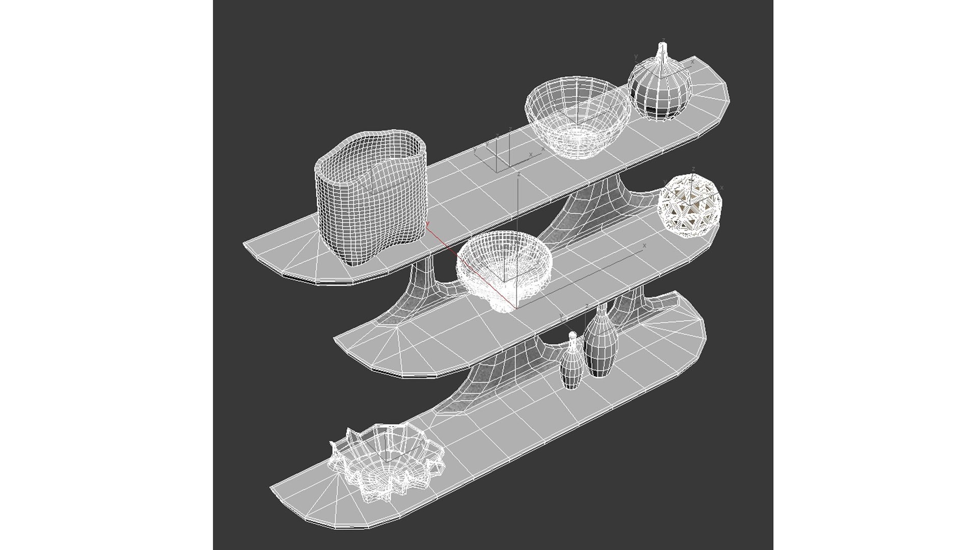 Custom Made Rounded Curved Stone Shelf 3D Model - TurboSquid 1918262