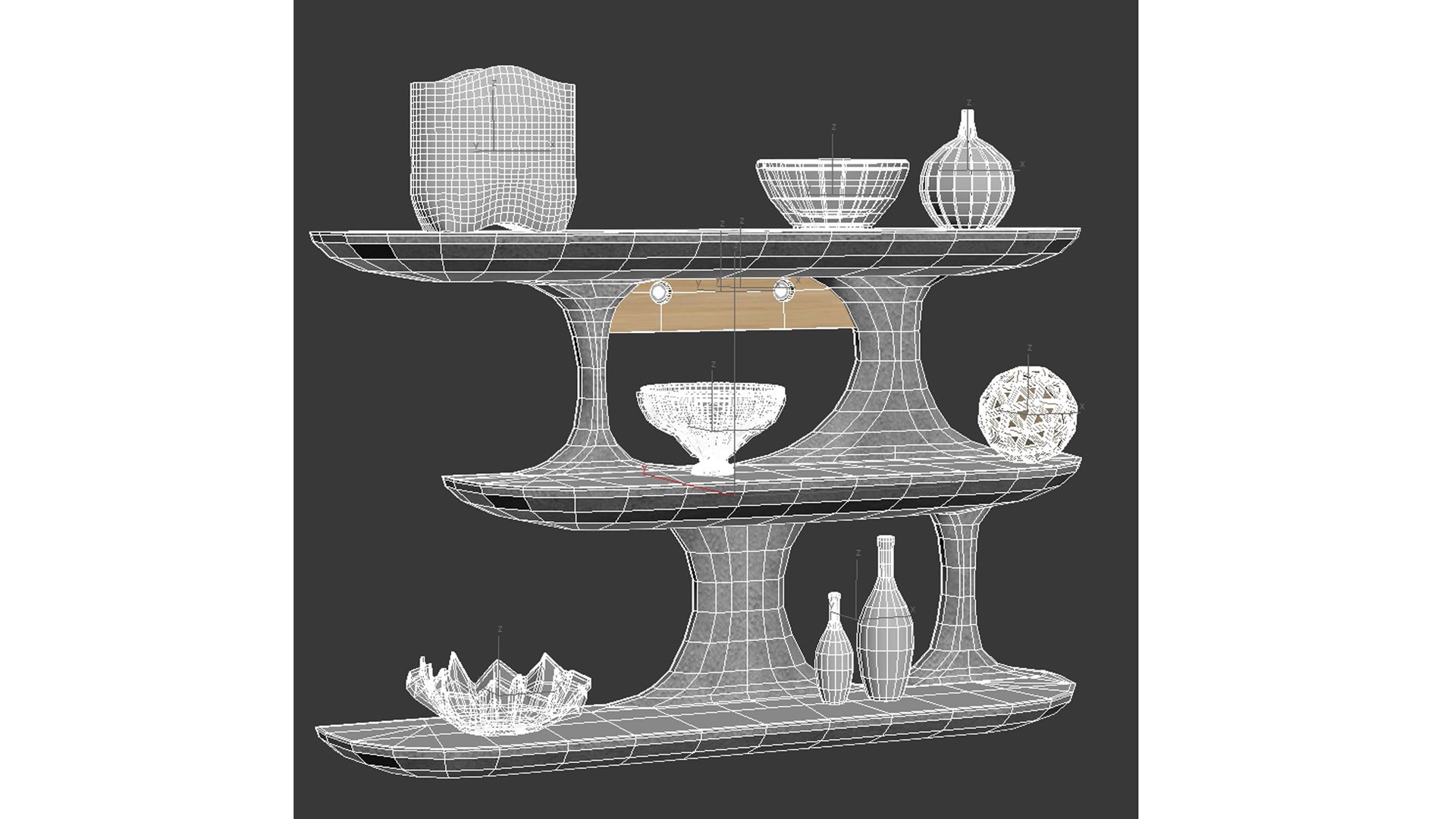 Custom Made Rounded Curved Stone Shelf 3D Model - TurboSquid 1918262
