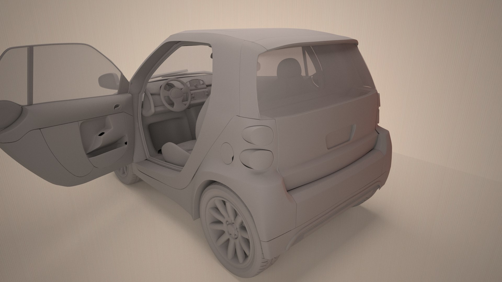 Smart Car Model - TurboSquid 1308543