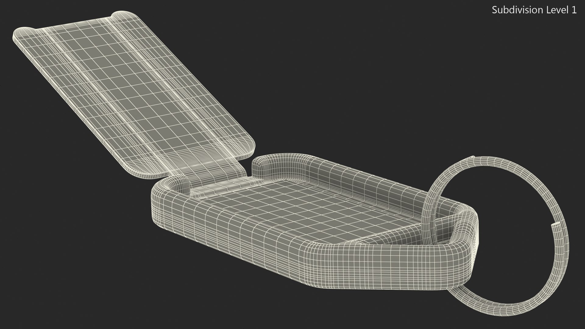 Clear Plastic Key Tag With Flap 3D - TurboSquid 1781666