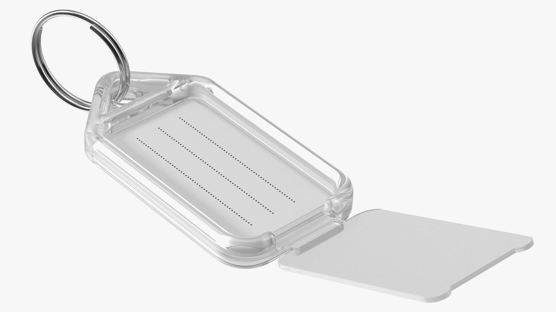 Clear Plastic Key Tag with Flap 3D - TurboSquid 1781666