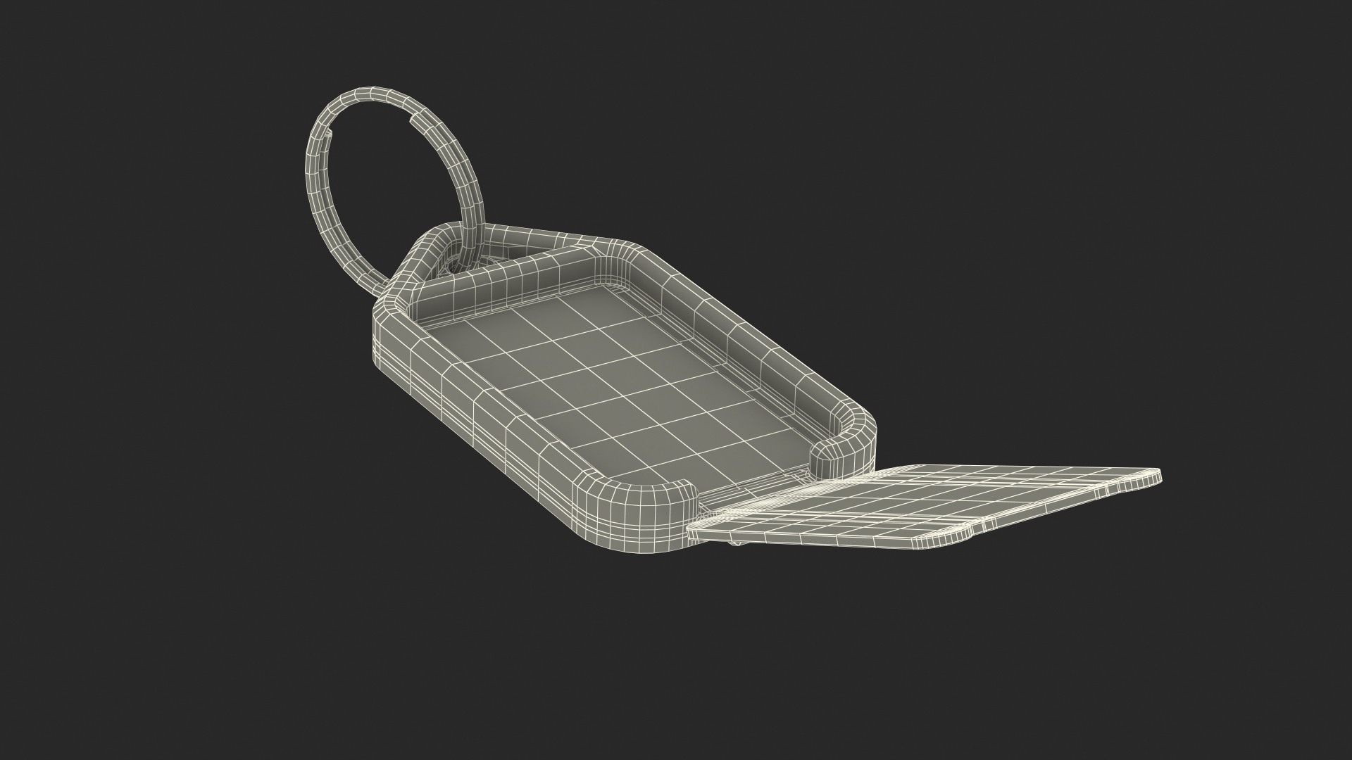 Clear Plastic Key Tag With Flap 3D - TurboSquid 1781666