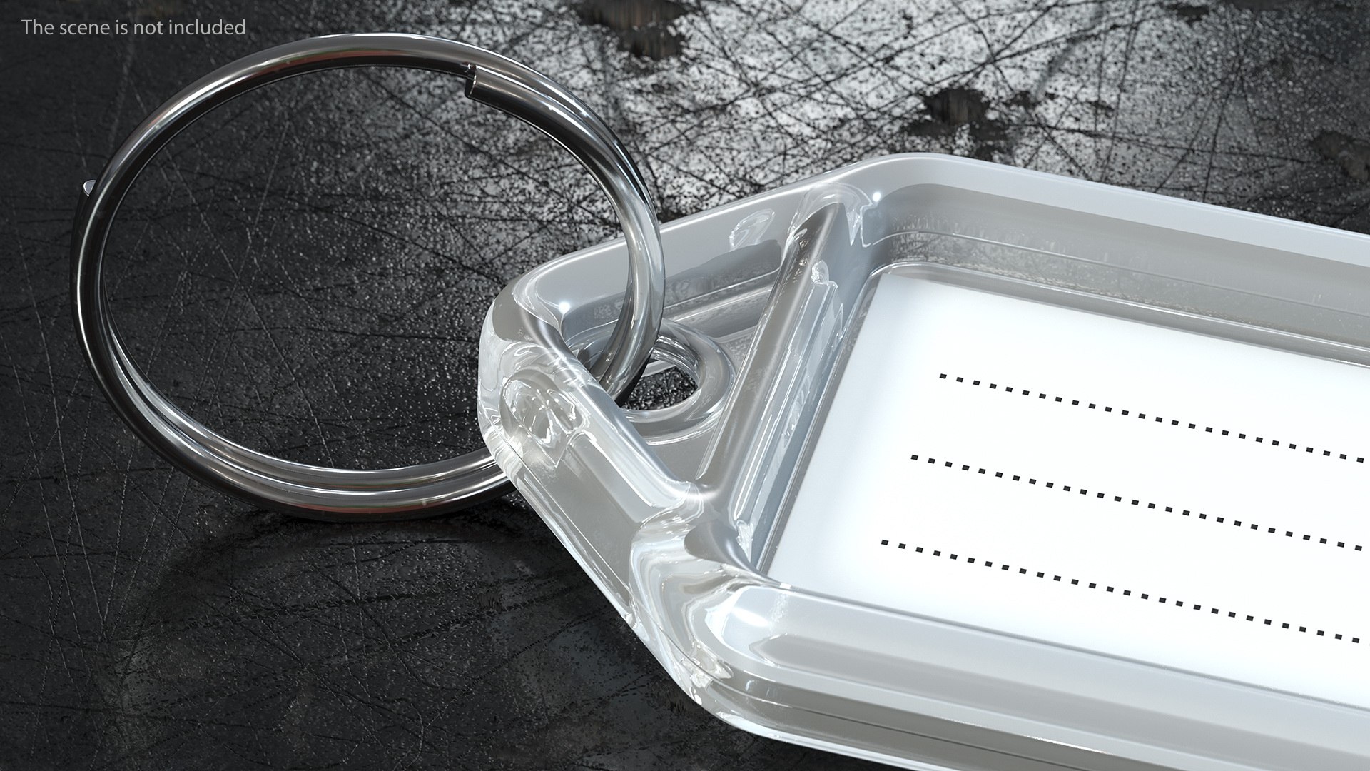 Clear Plastic Key Tag With Flap 3D - TurboSquid 1781666