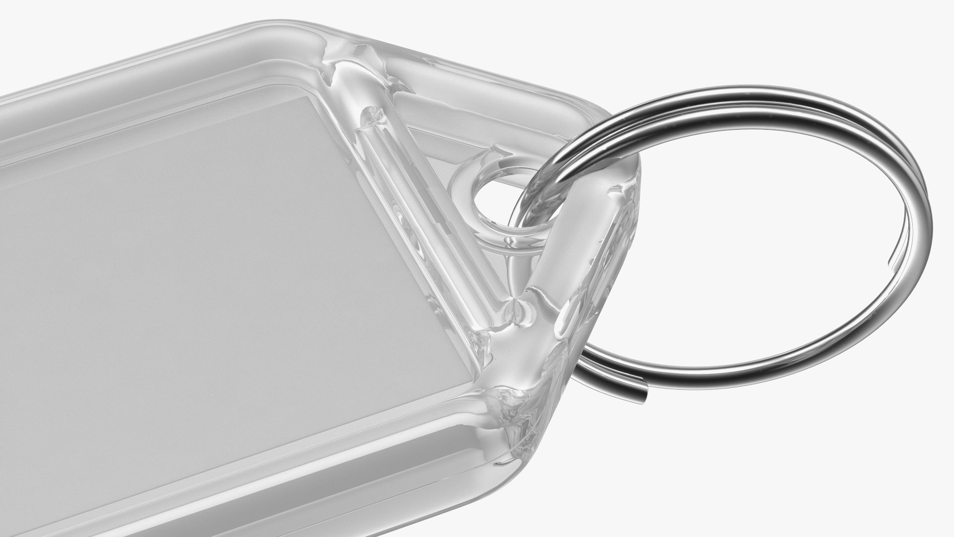 Clear Plastic Key Tag With Flap 3D - TurboSquid 1781666