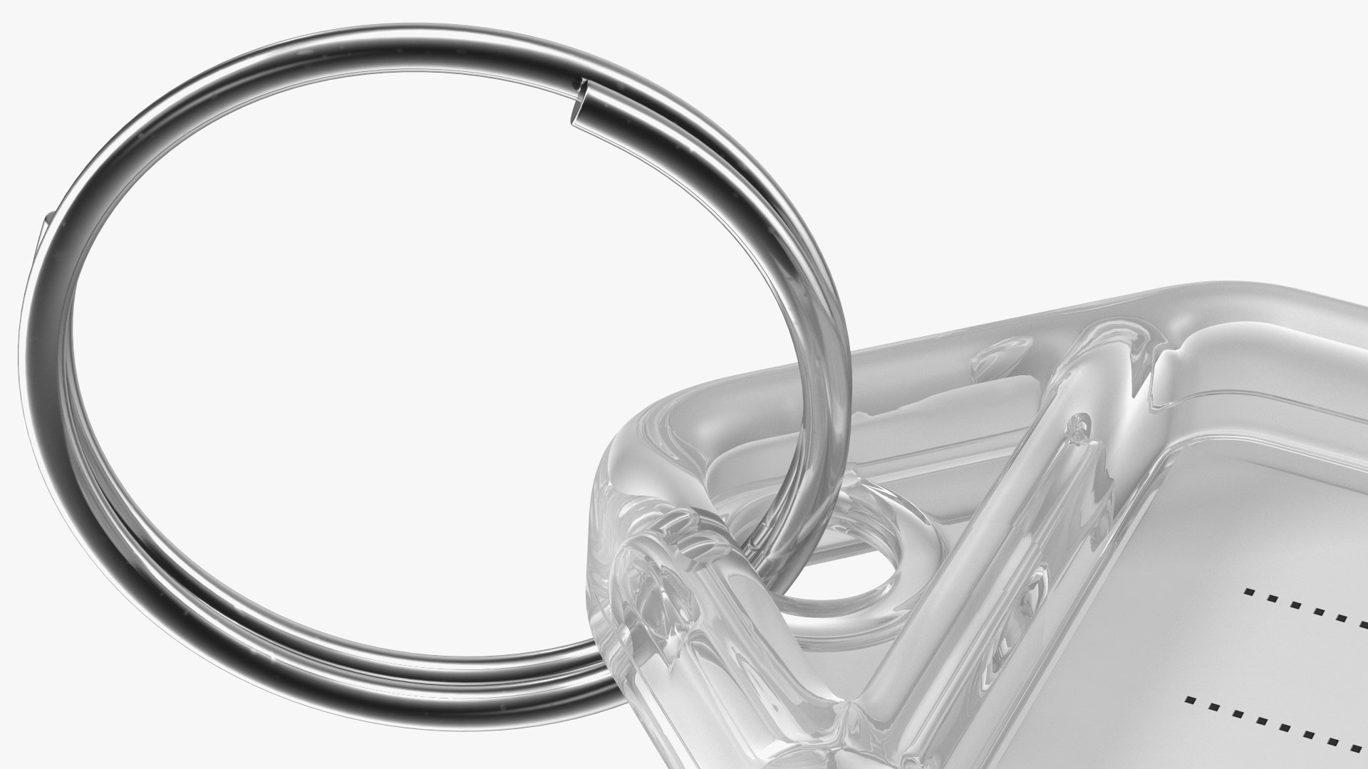 Clear Plastic Key Tag With Flap 3D - TurboSquid 1781666