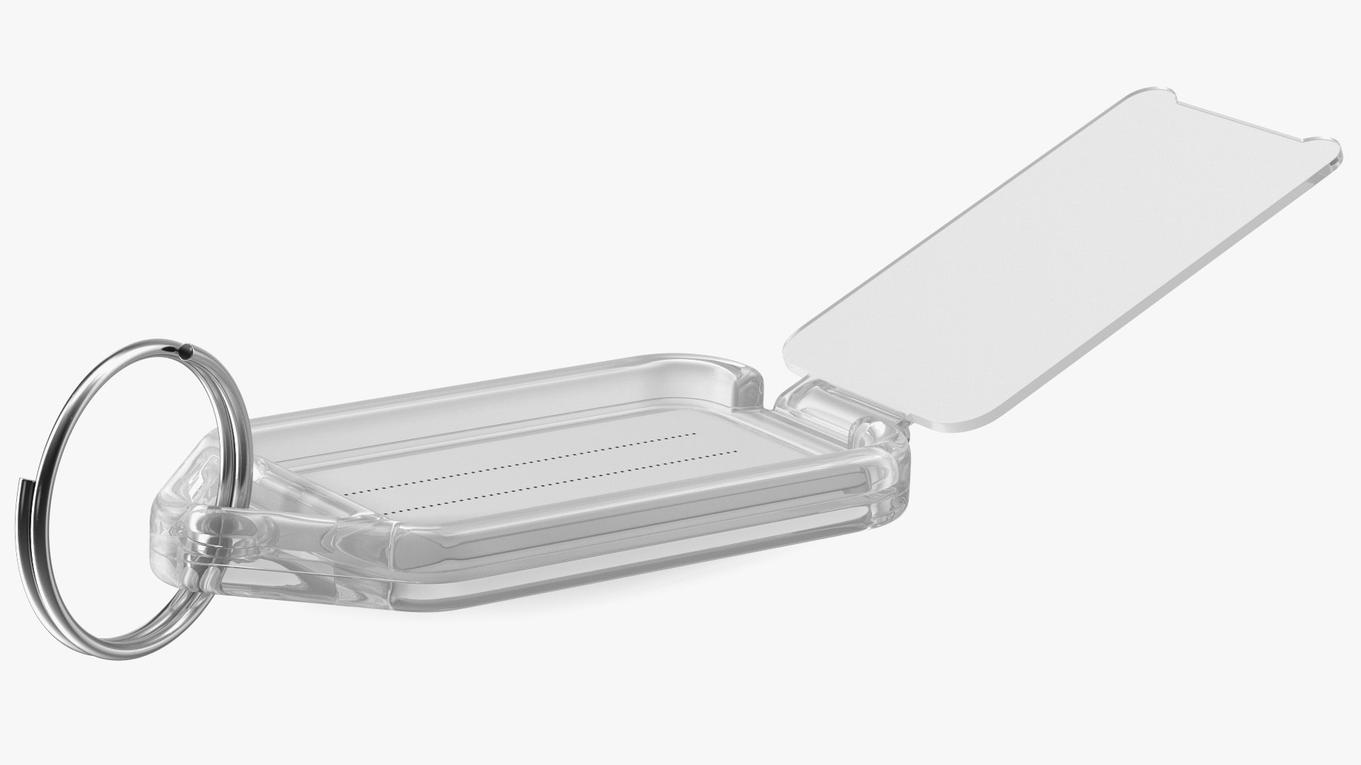 Clear Plastic Key Tag With Flap 3D - TurboSquid 1781666