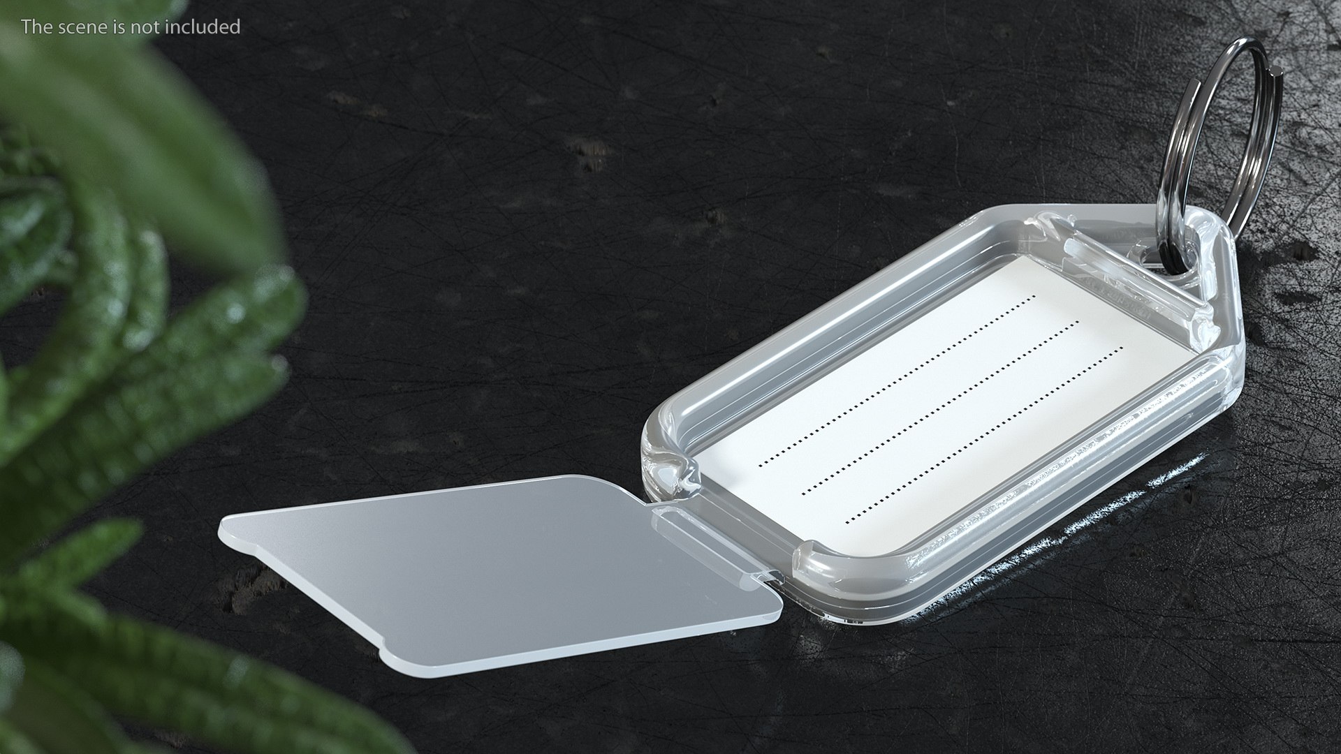 Clear Plastic Key Tag With Flap 3D - TurboSquid 1781666