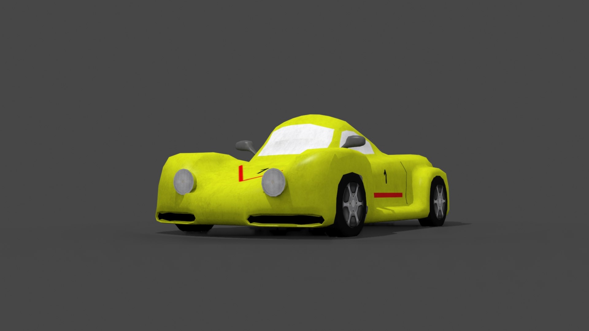 Cartoon Racing Car V1 3D - TurboSquid 2235831