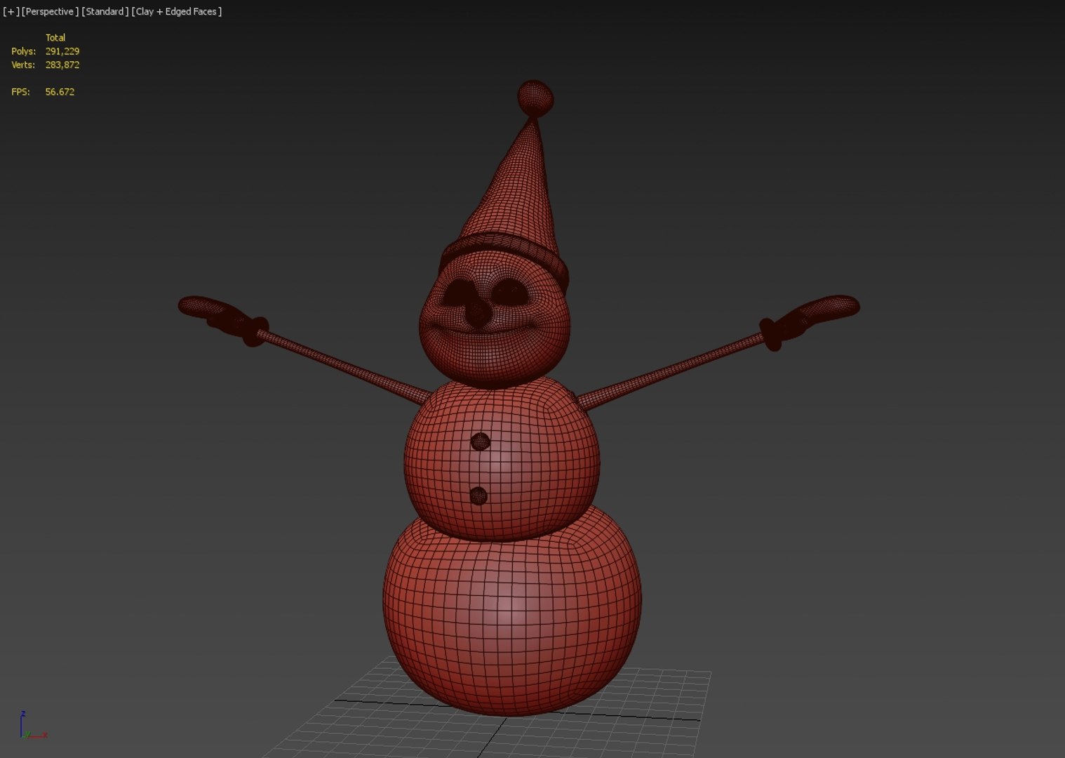Snowman Snow 3D Model - TurboSquid 1232546