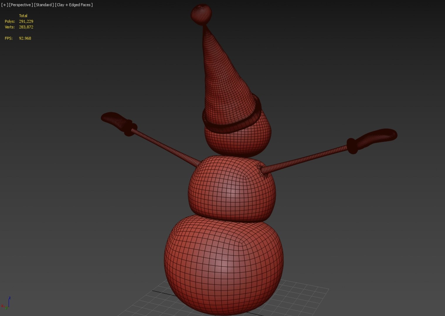 Snowman Snow 3D Model - TurboSquid 1232546