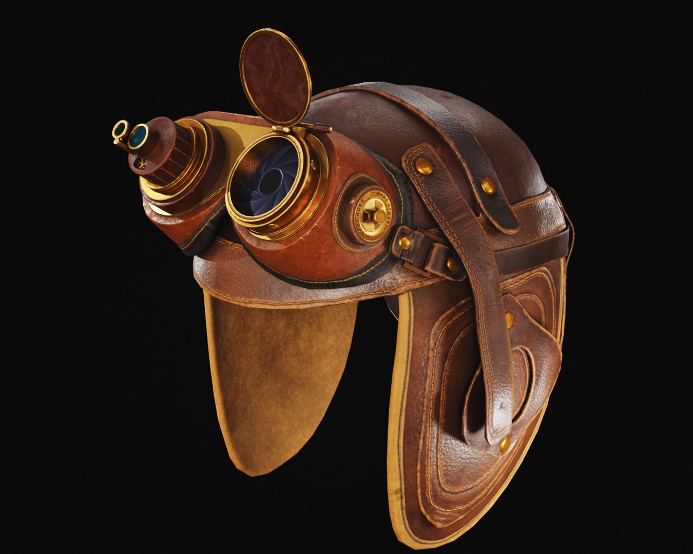 3D Steampunk Helmet Model - TurboSquid 2213996