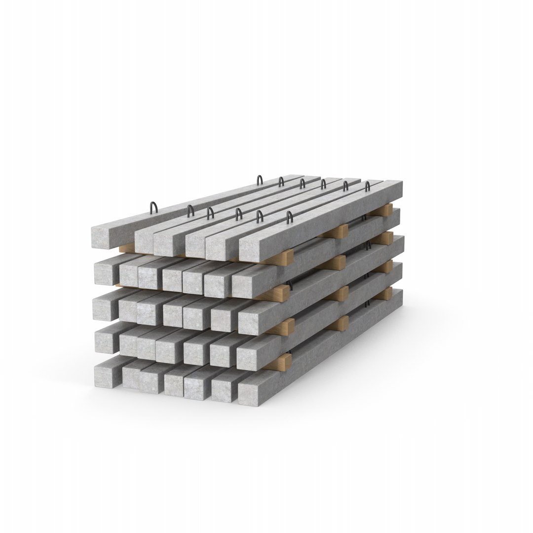 3D Model Stacked Concrete Slabs - TurboSquid 2071889
