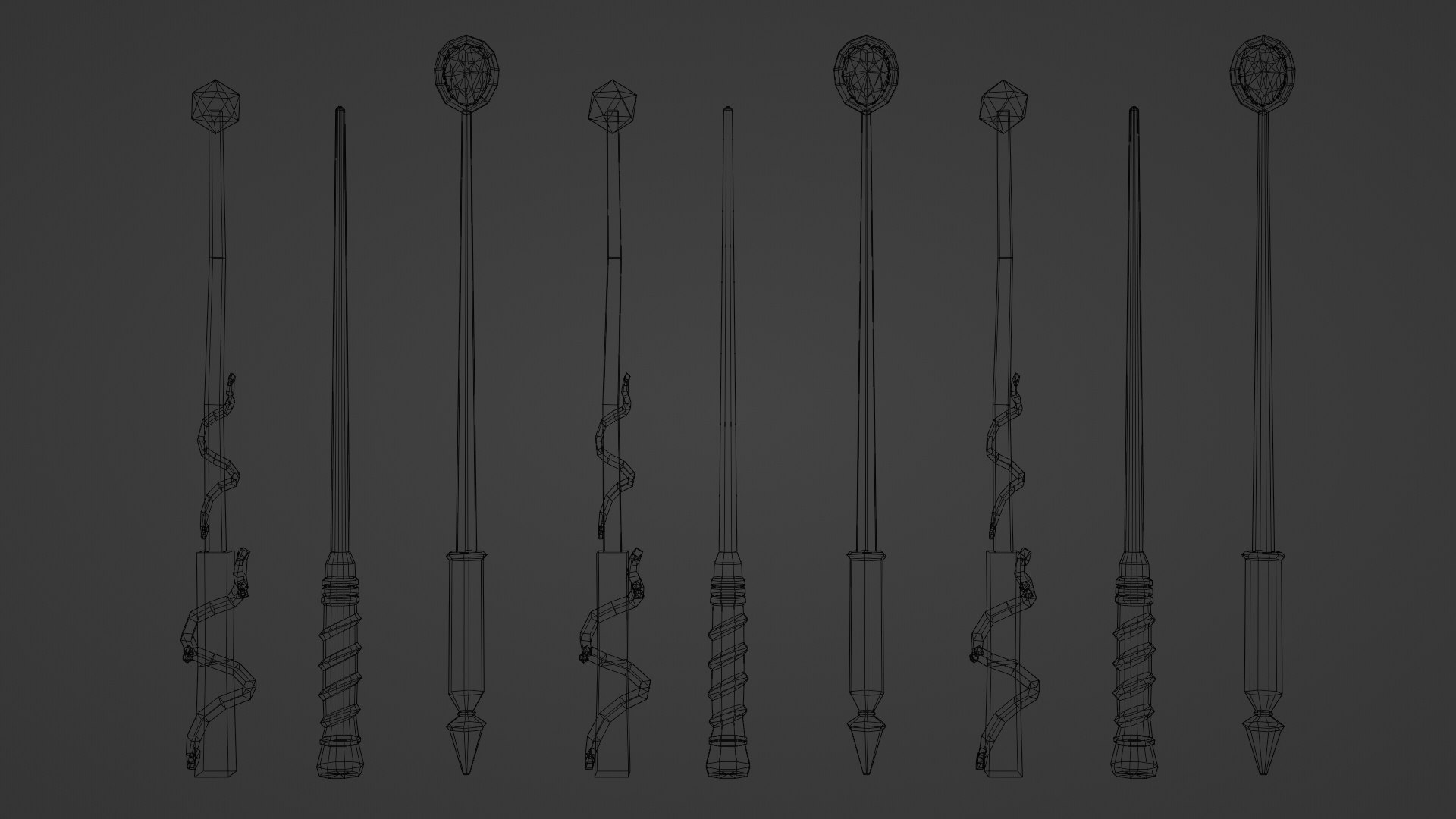 Princess Wands - Pack Of Three Model - TurboSquid 1949078