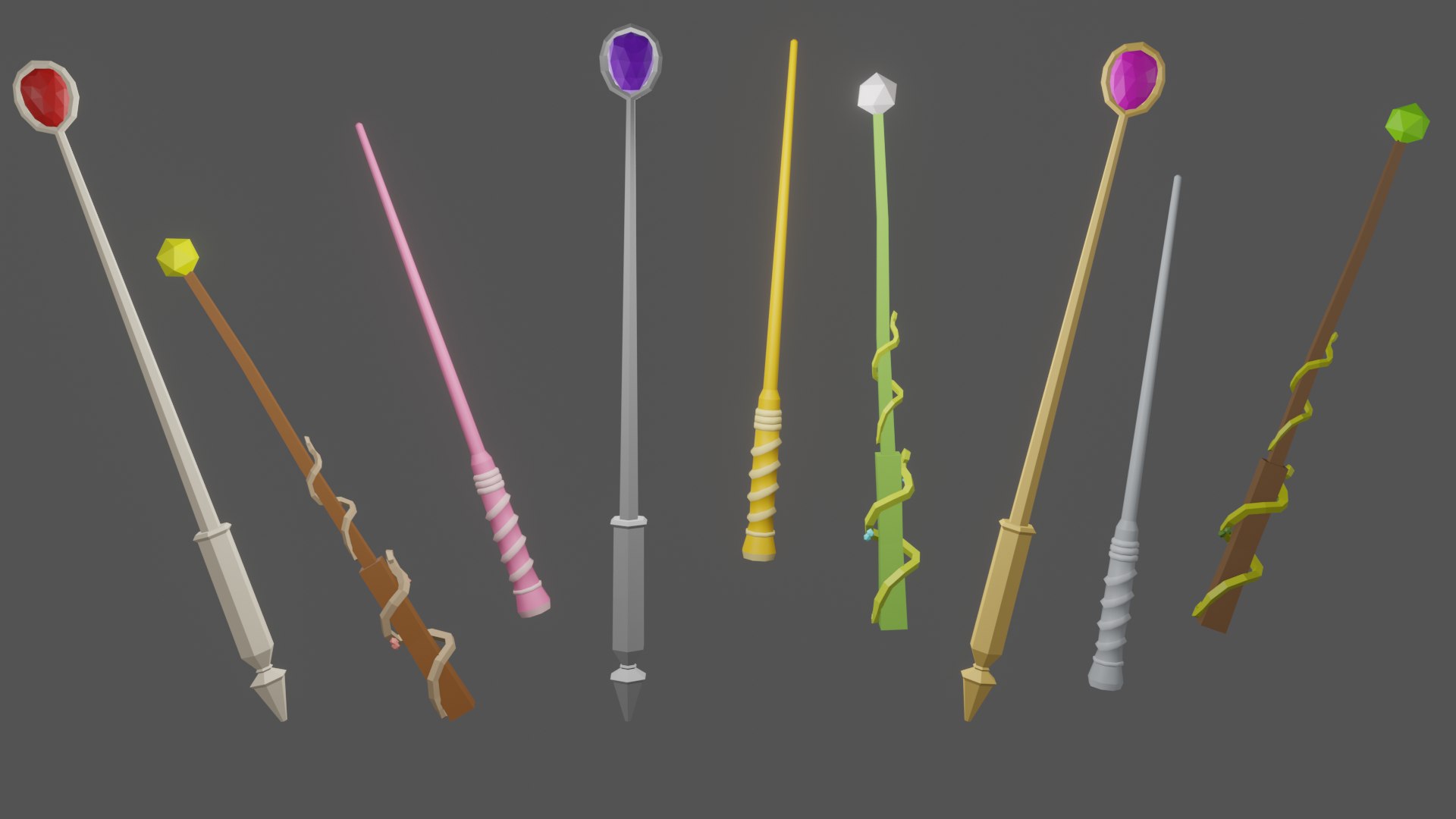 Princess Wands - Pack Of Three Model - TurboSquid 1949078