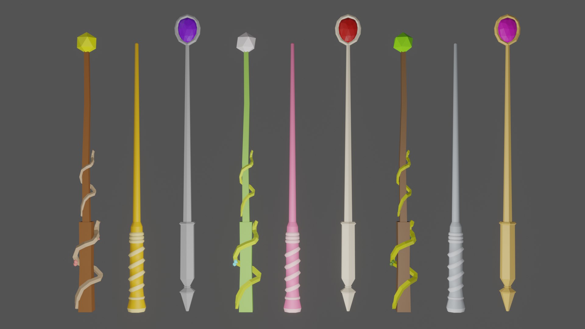 Princess Wands - Pack Of Three Model - TurboSquid 1949078