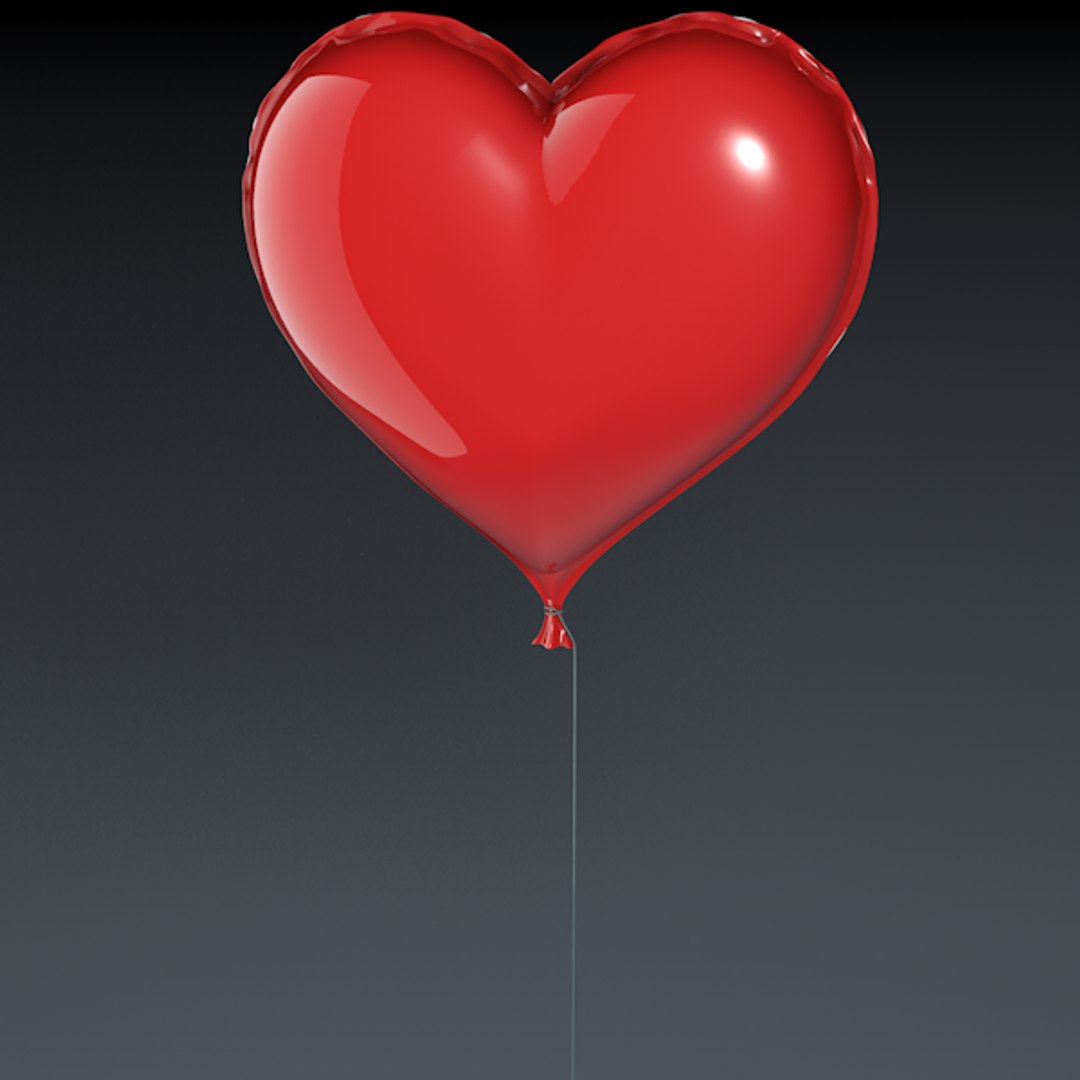 Realistic Heart Balloon 3d Model