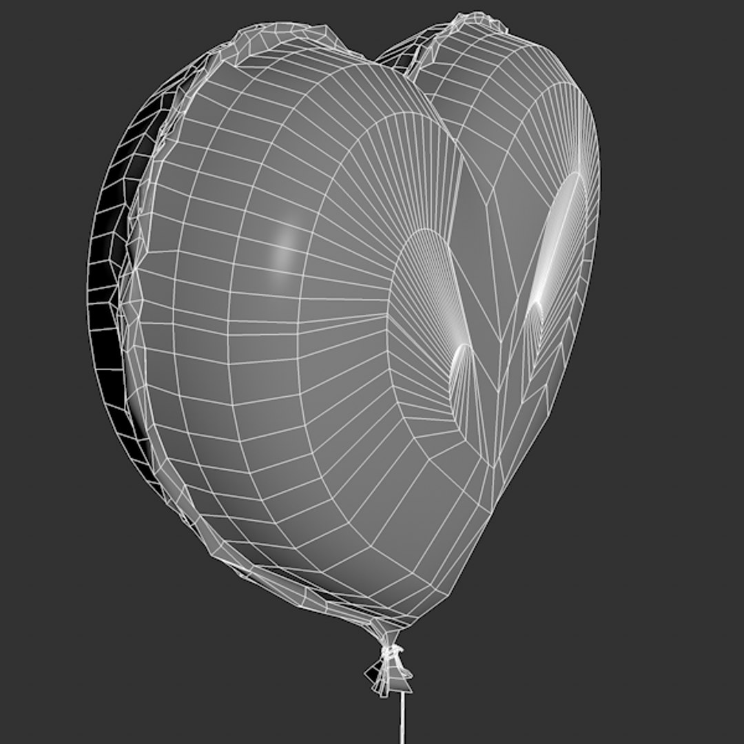 Realistic Heart Balloon 3d Model