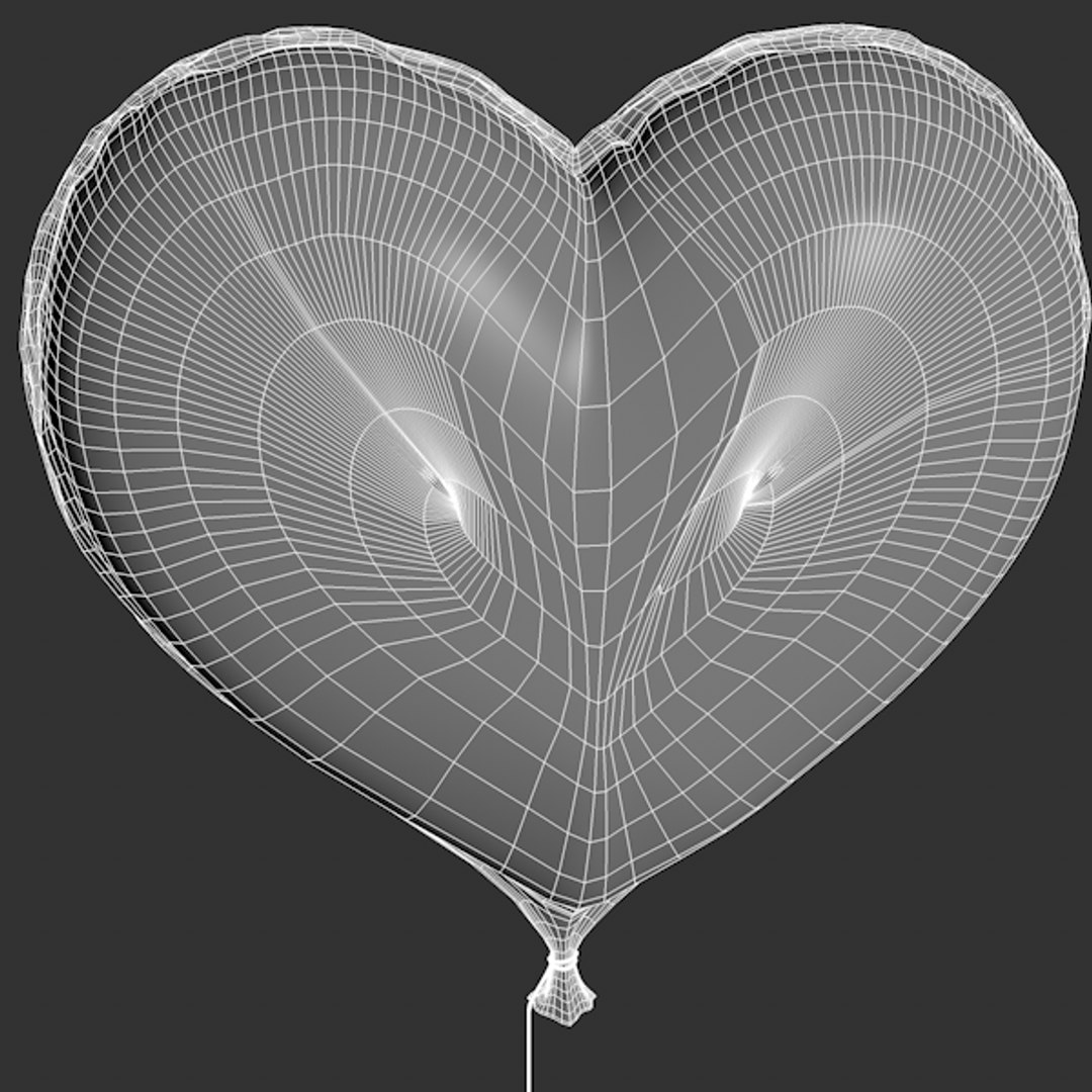 Realistic Heart Balloon 3d Model