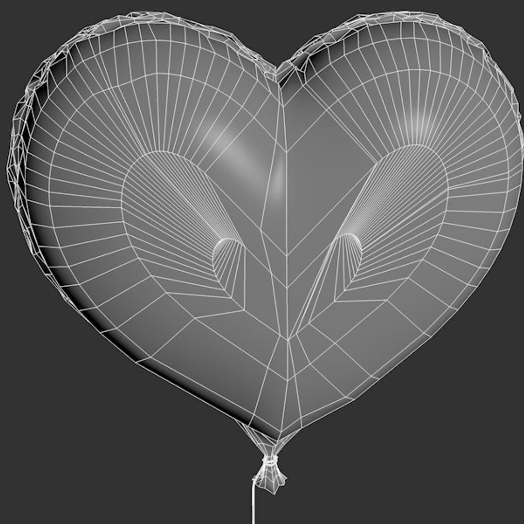 Realistic Heart Balloon 3d Model