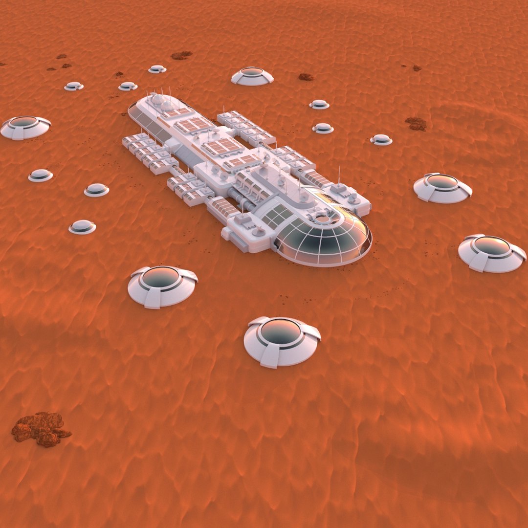Marsstadt 3D-Modell - TurboSquid 1891888