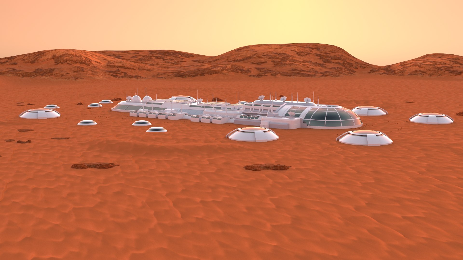 Mars City model - TurboSquid 1891888