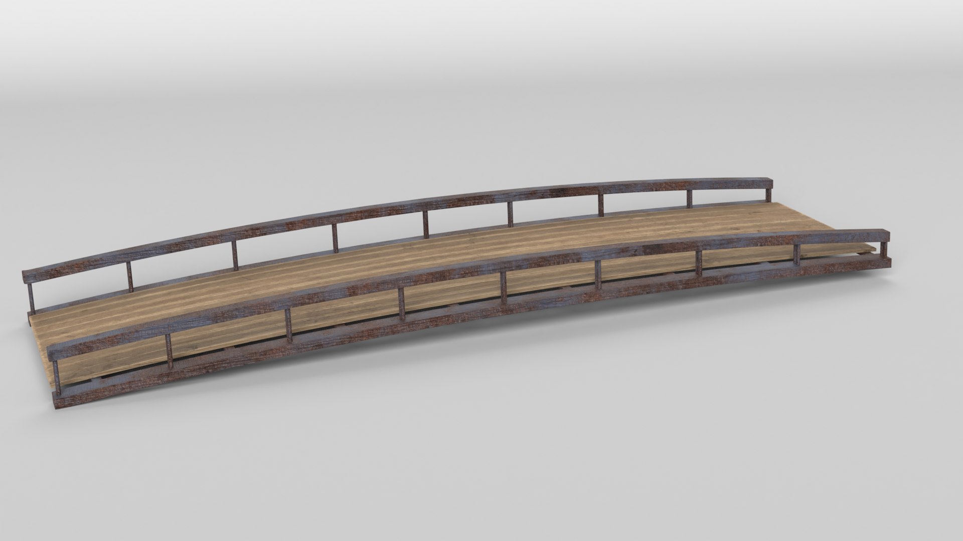 3D Model Small Wooden Bridge - TurboSquid 1651145
