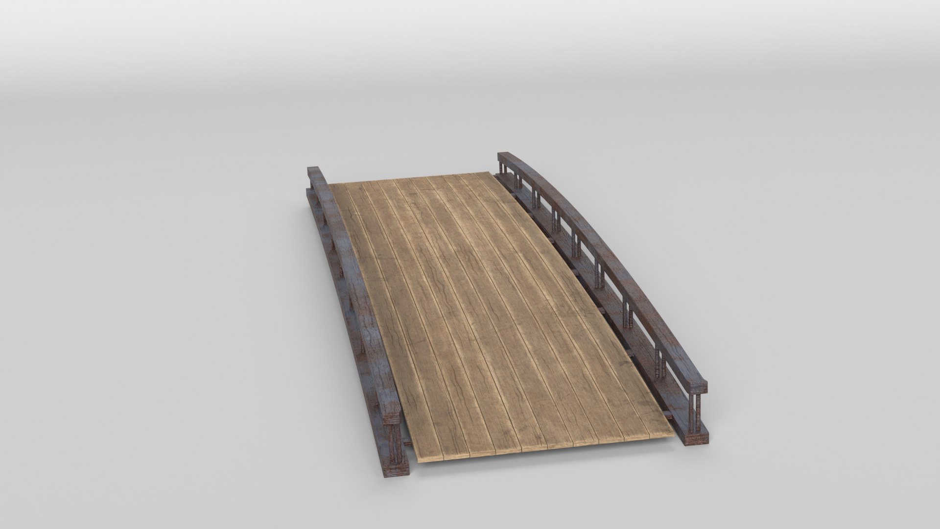3D Model Small Wooden Bridge - TurboSquid 1651145