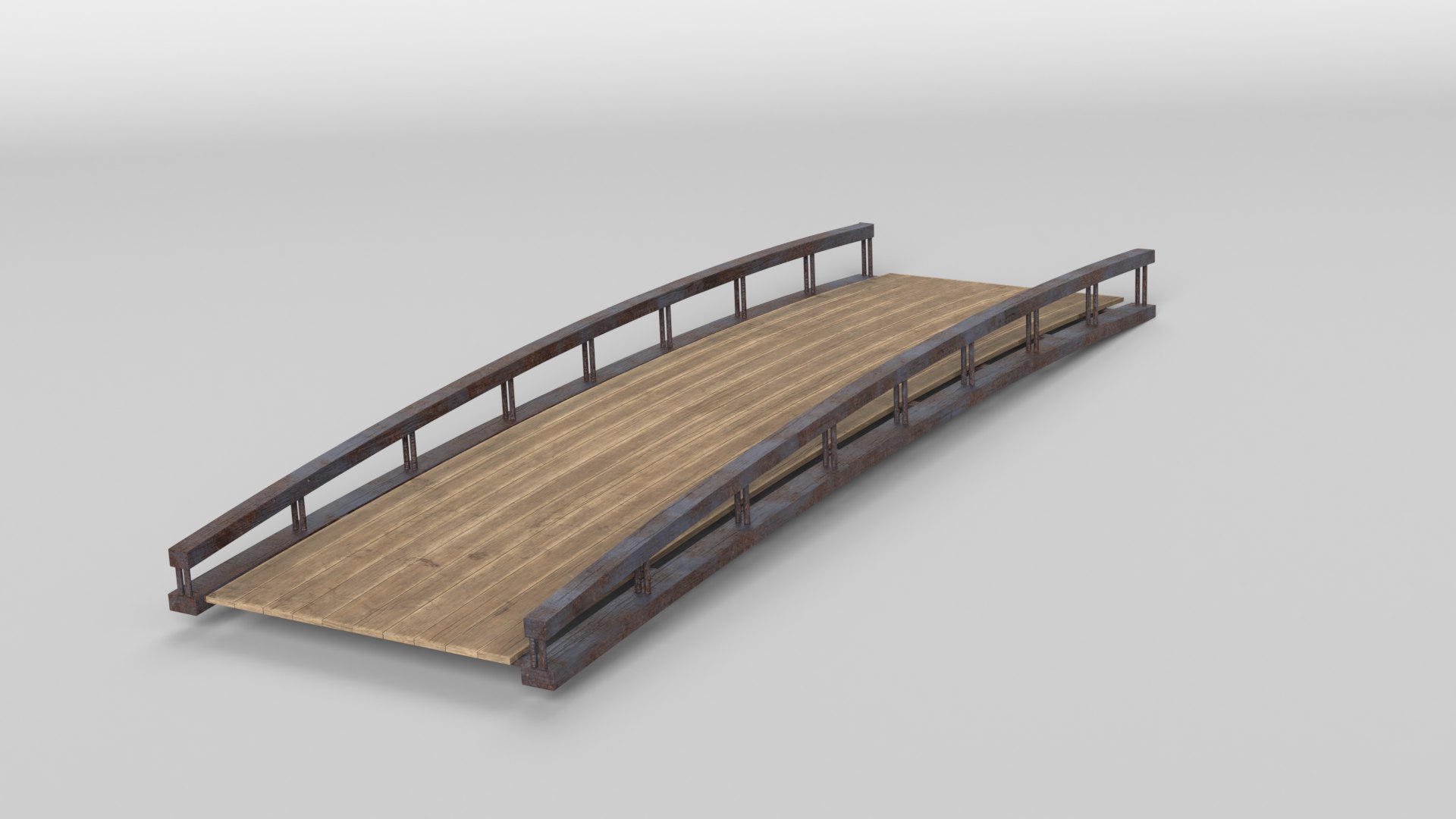 3D Model Small Wooden Bridge - TurboSquid 1651145