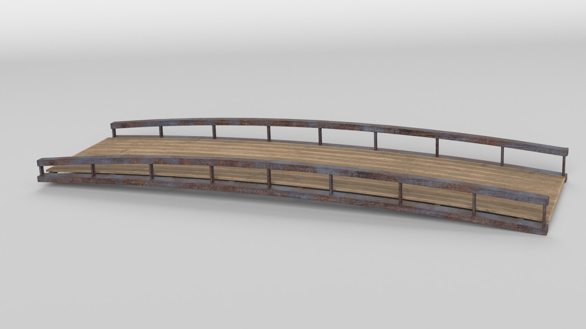 3D Model Small Wooden Bridge - TurboSquid 1651145