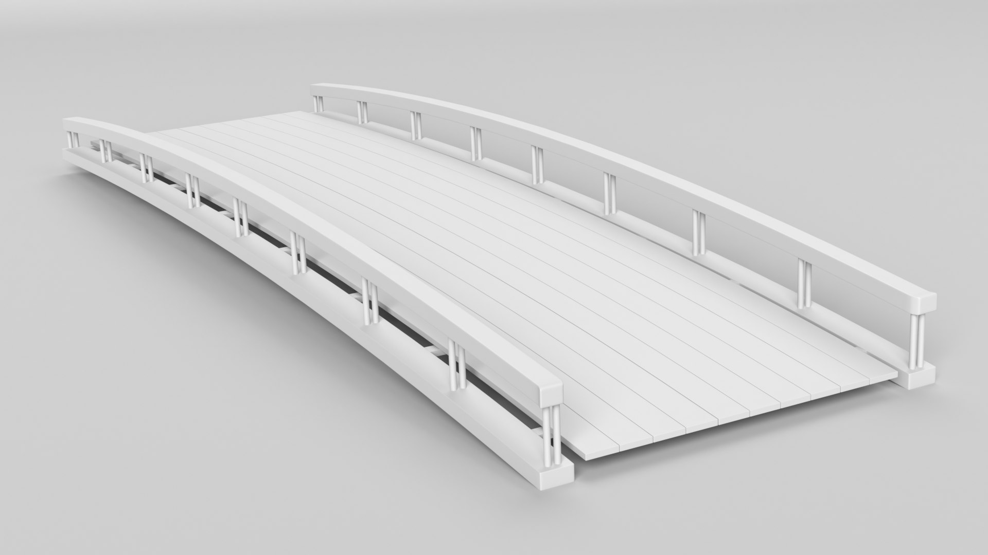 3D Model Small Wooden Bridge - TurboSquid 1651145