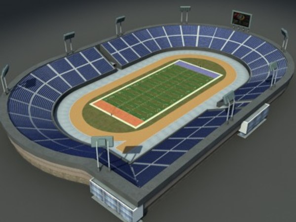 3d us-football field