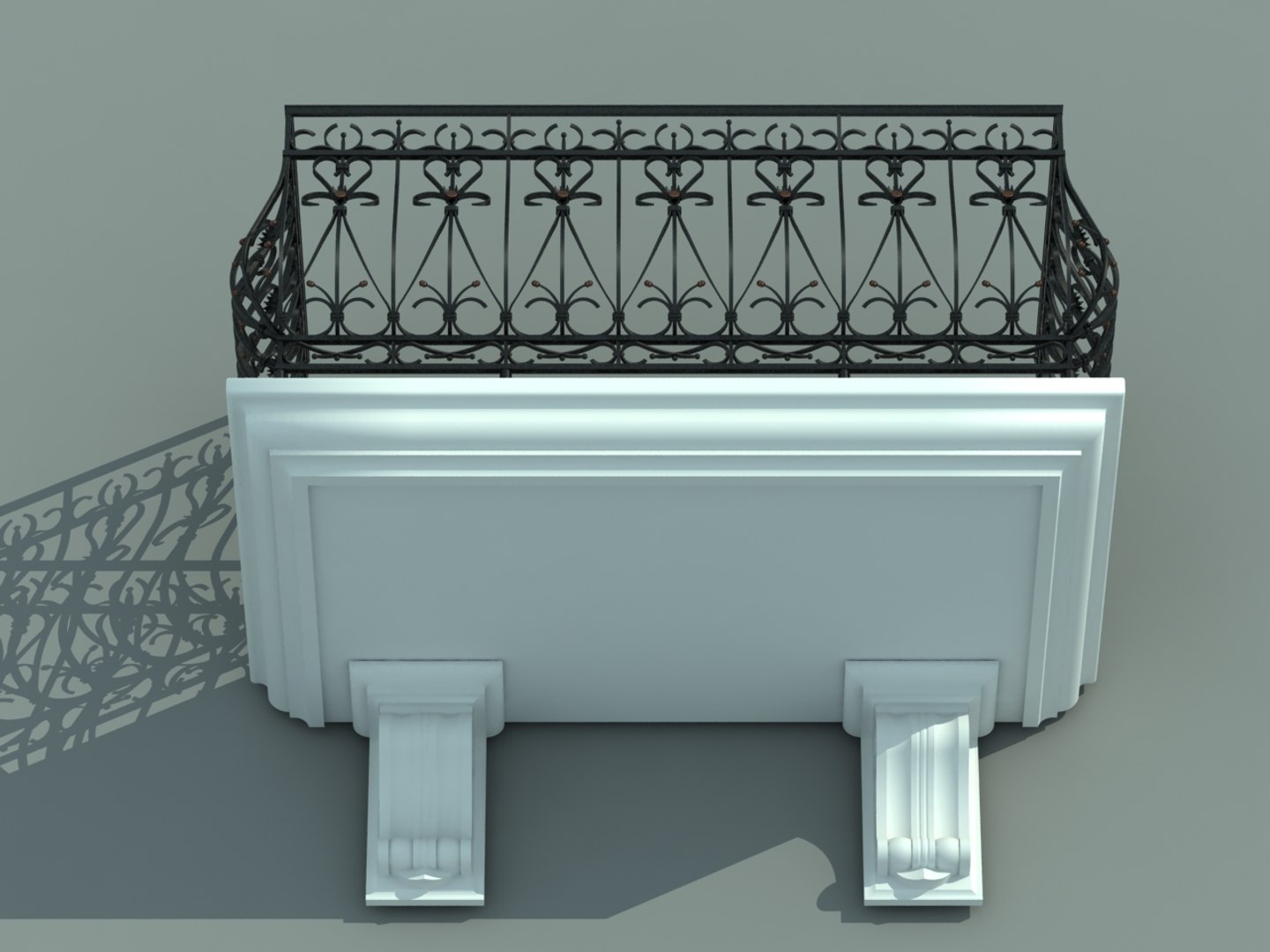 3d Architectural Balcony Model