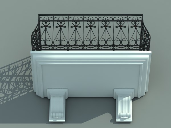 3d architectural balcony model