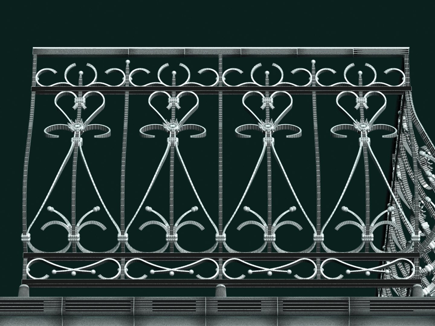 3d Architectural Balcony Model