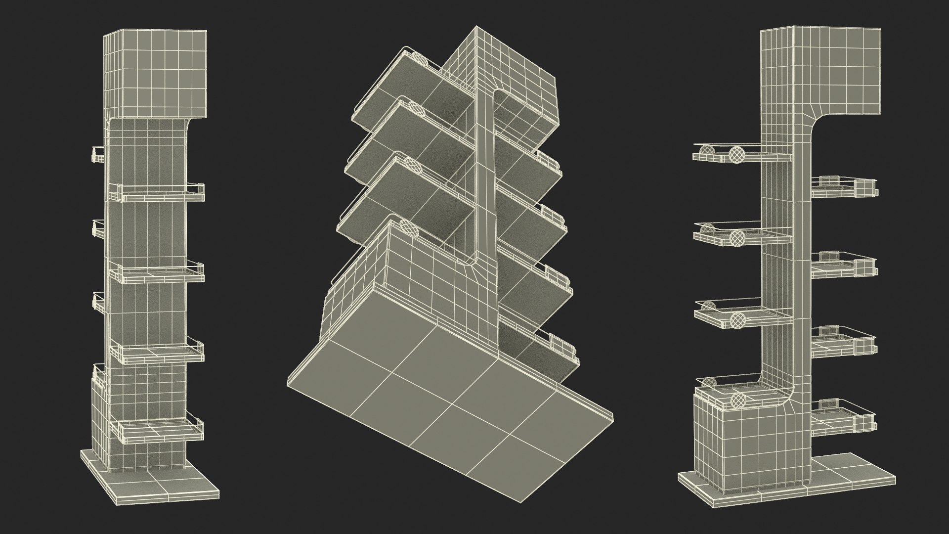 White Standing Shop Display Model - TurboSquid 2097706