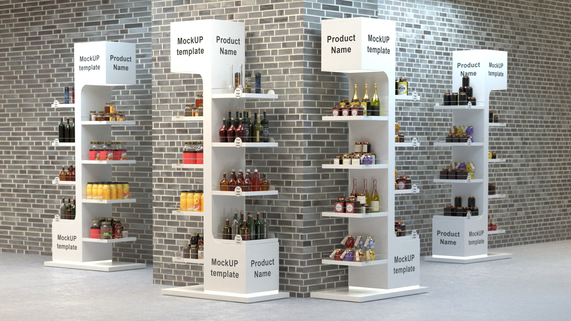 White Standing Shop Display Model - TurboSquid 2097706