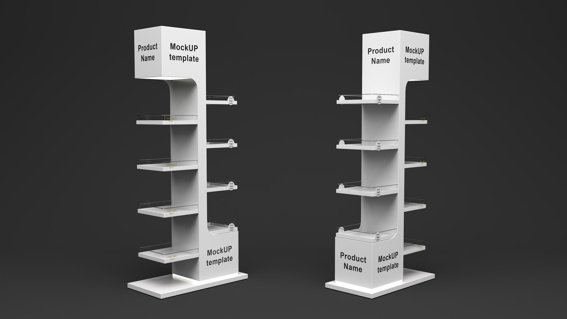 White Standing Shop Display Model - TurboSquid 2097706