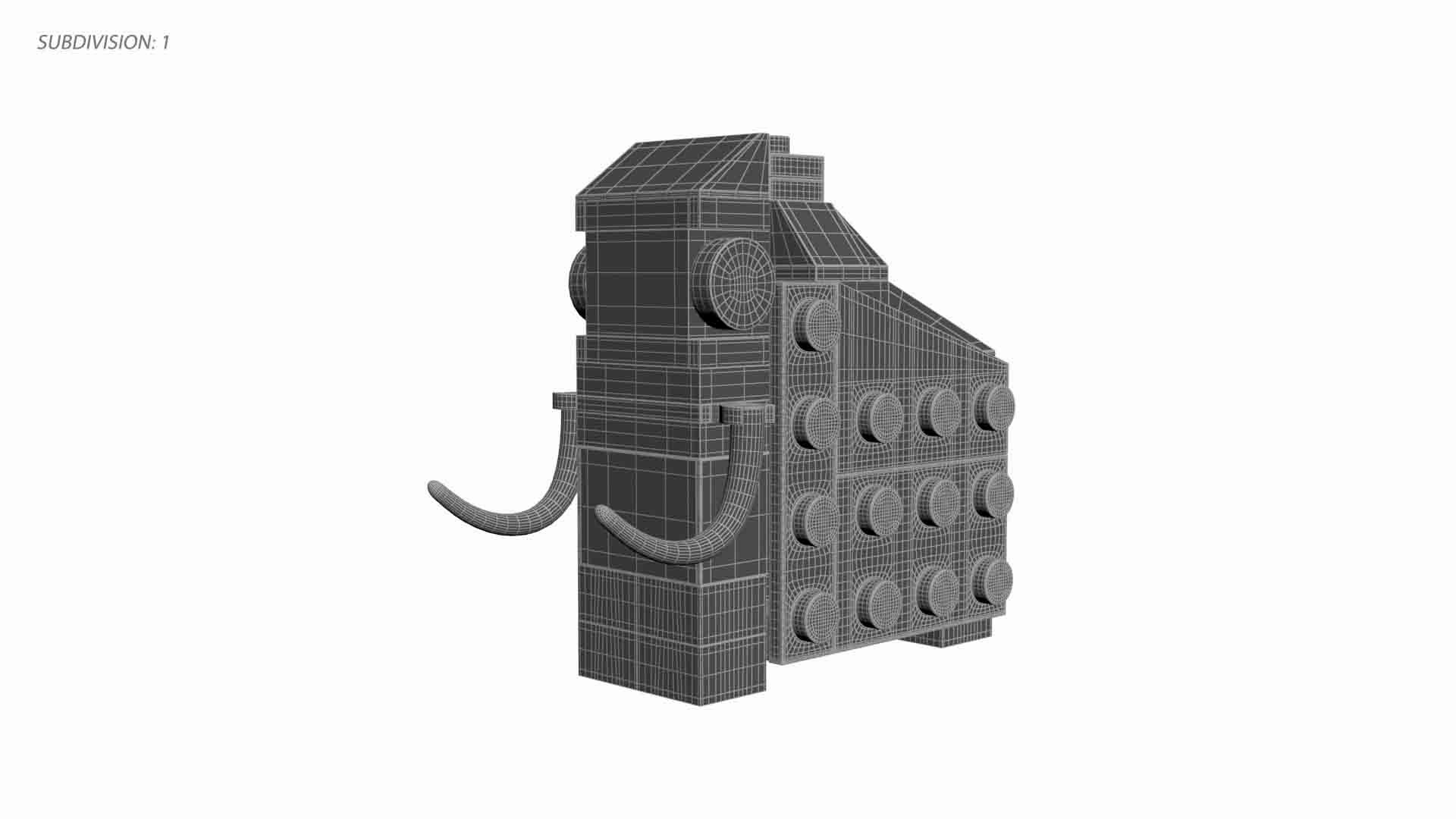 3D Model Lego Mammoth Animal - TurboSquid 1783072